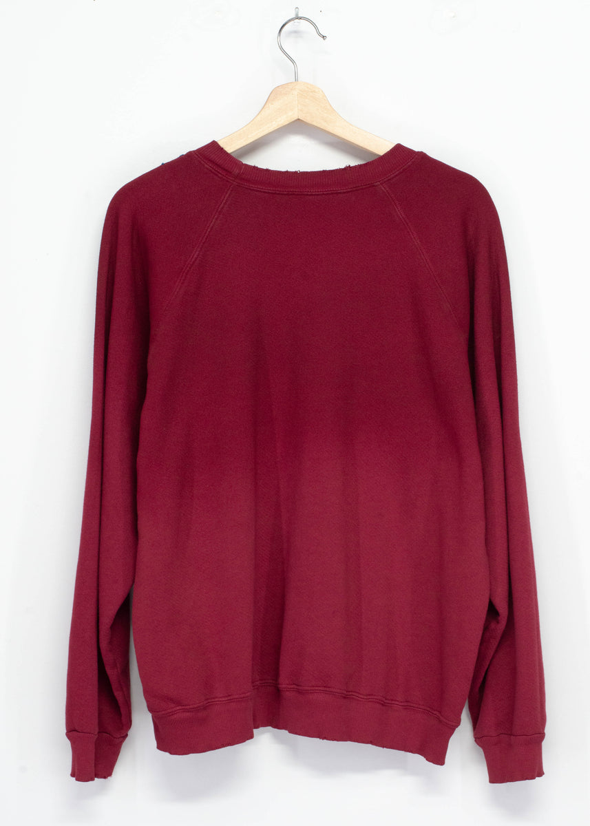 DANTES VIEW DARK MAROON SWEATS WITH CUSTOM HAND EMBROIDERY – I STOLE MY ...